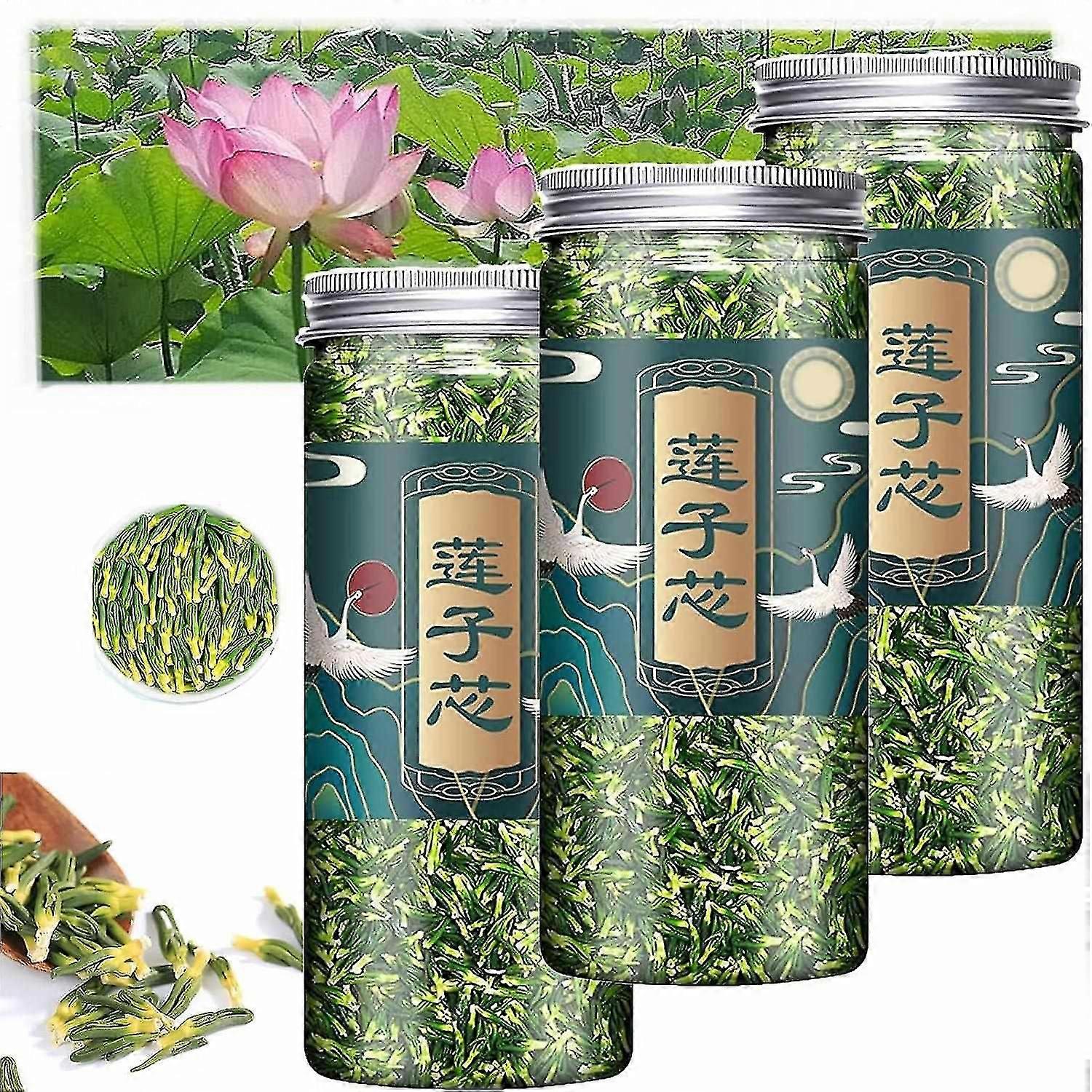 Lotus Seed Core Tea For Men, Natural Lotus Seed Heart Tea, Dried Lotus ...