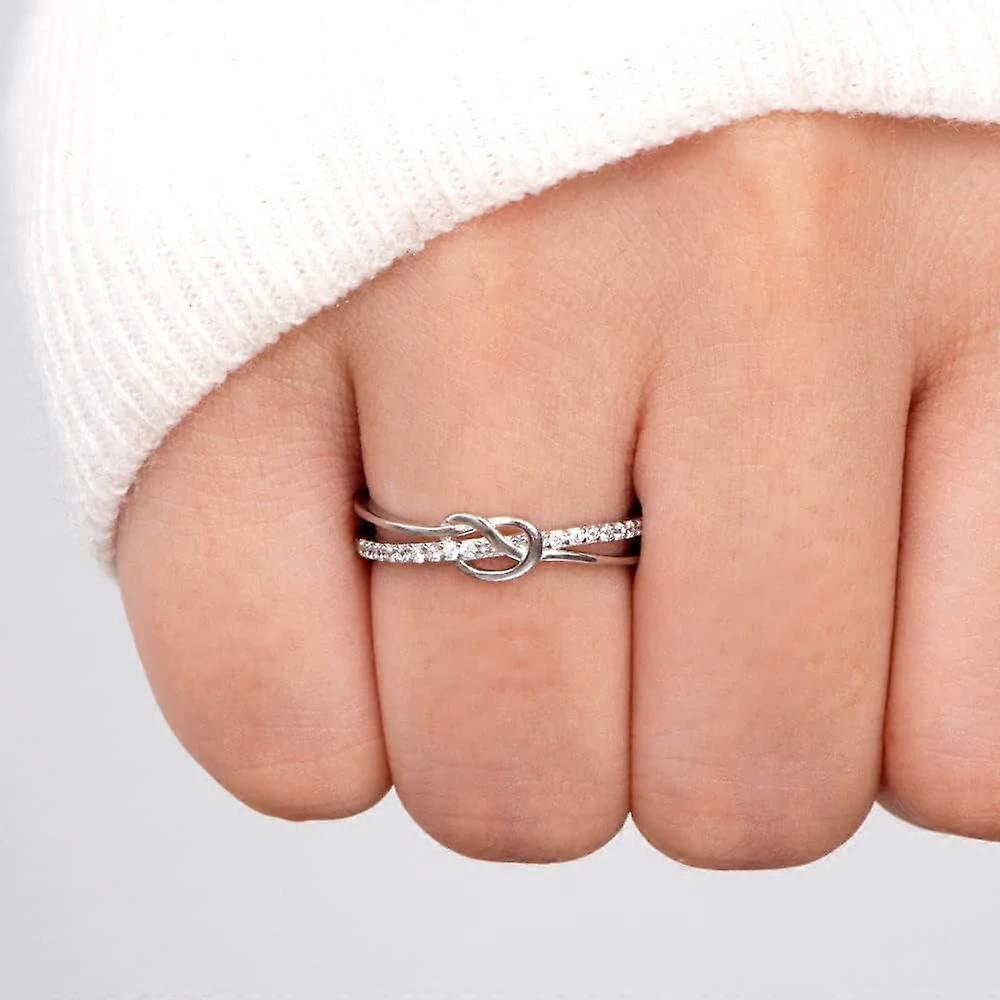 Sterling Silver Ring Forever Linked Silver Rings for Women S925 ...