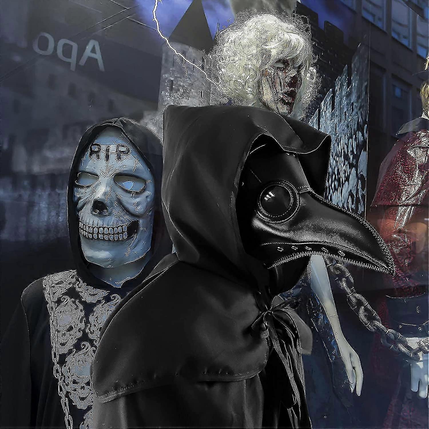 Halloween Plague Doctor Mask Plague Doctor Costume Obito Mask Steampunk ...