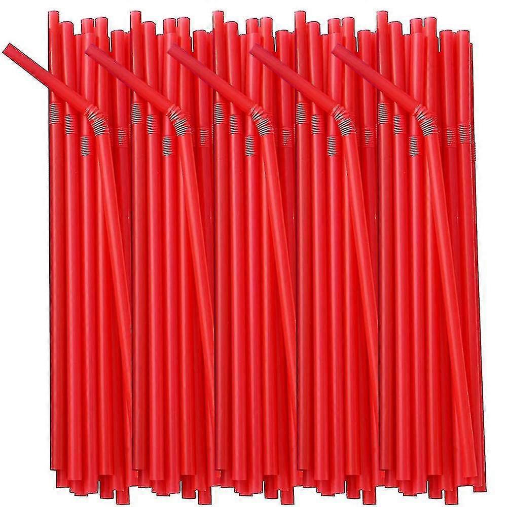 100/200/500 Flexible Plastic Drinking Straws, Extra Long Colorful ...