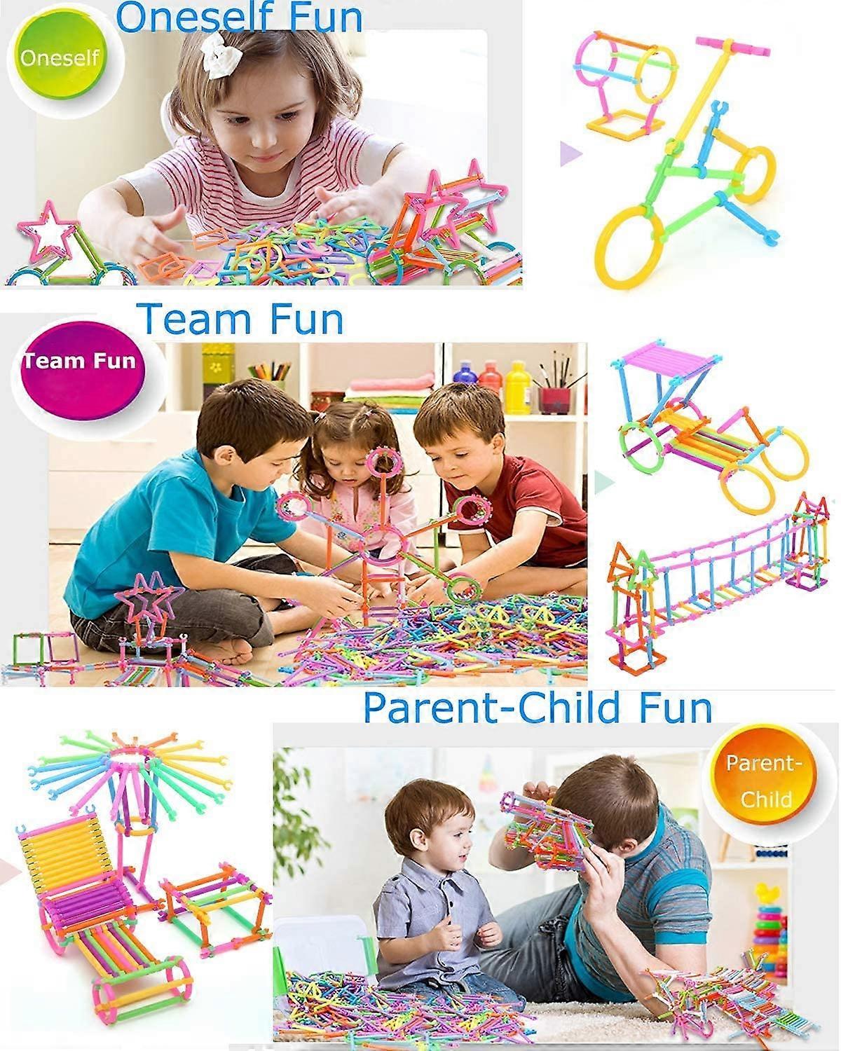 500 PCS Building Toy Building Blocks Bars Different Shape Educational ...