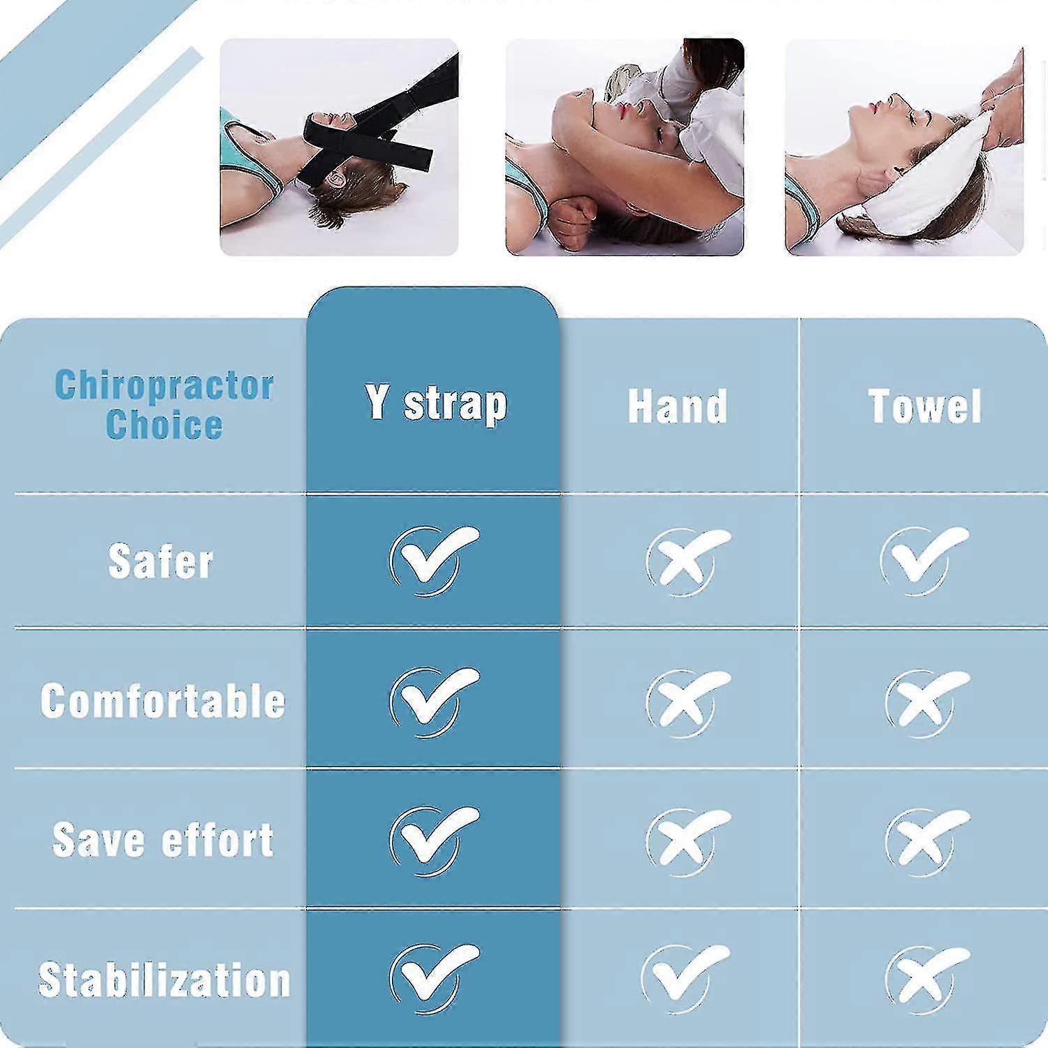 Neck Stretcher Strap - Back Chiropractic Compression Tool With Chin ...