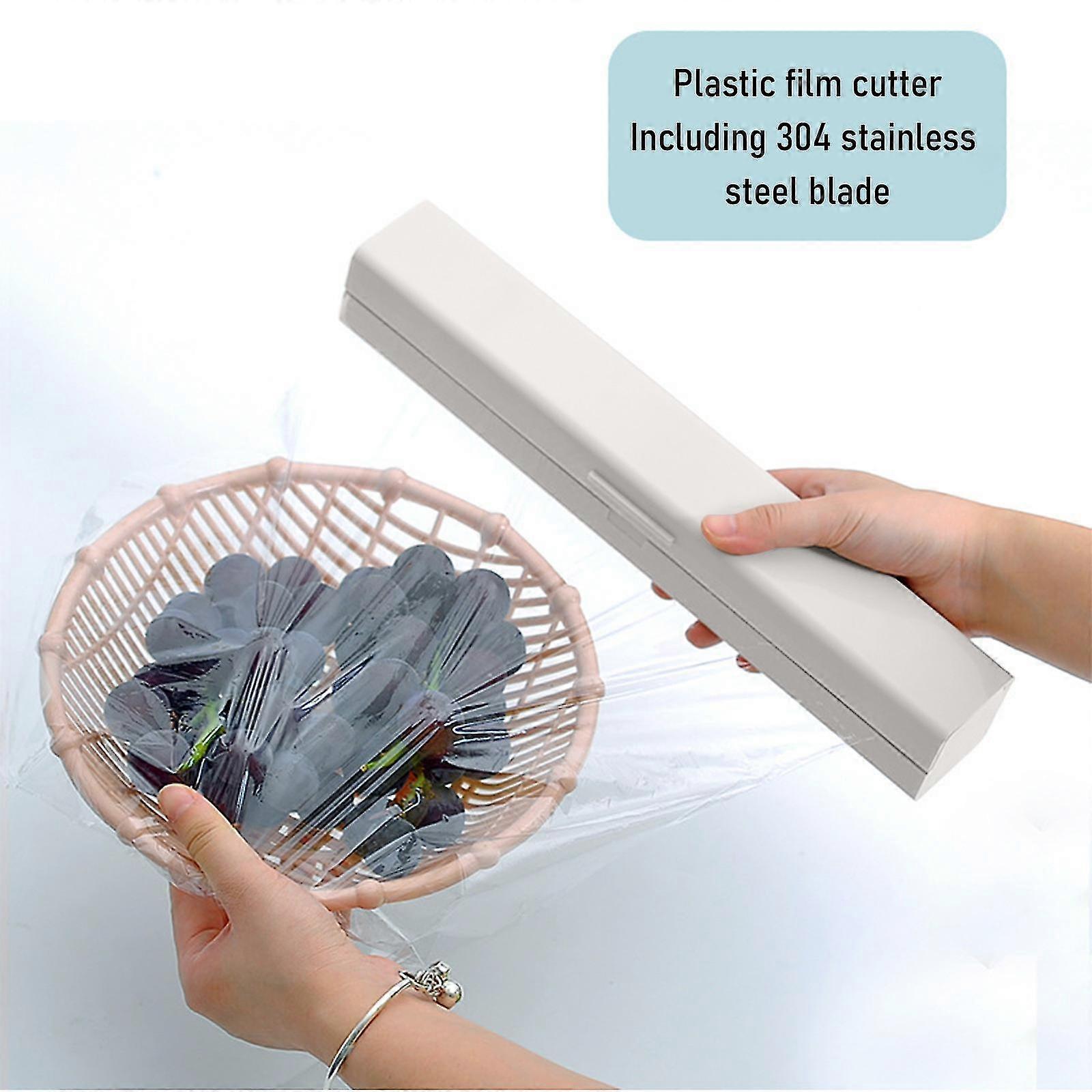 Plastic Wrap Dispenser With Cutter Aluminum Foil Dispenser Refillable ...