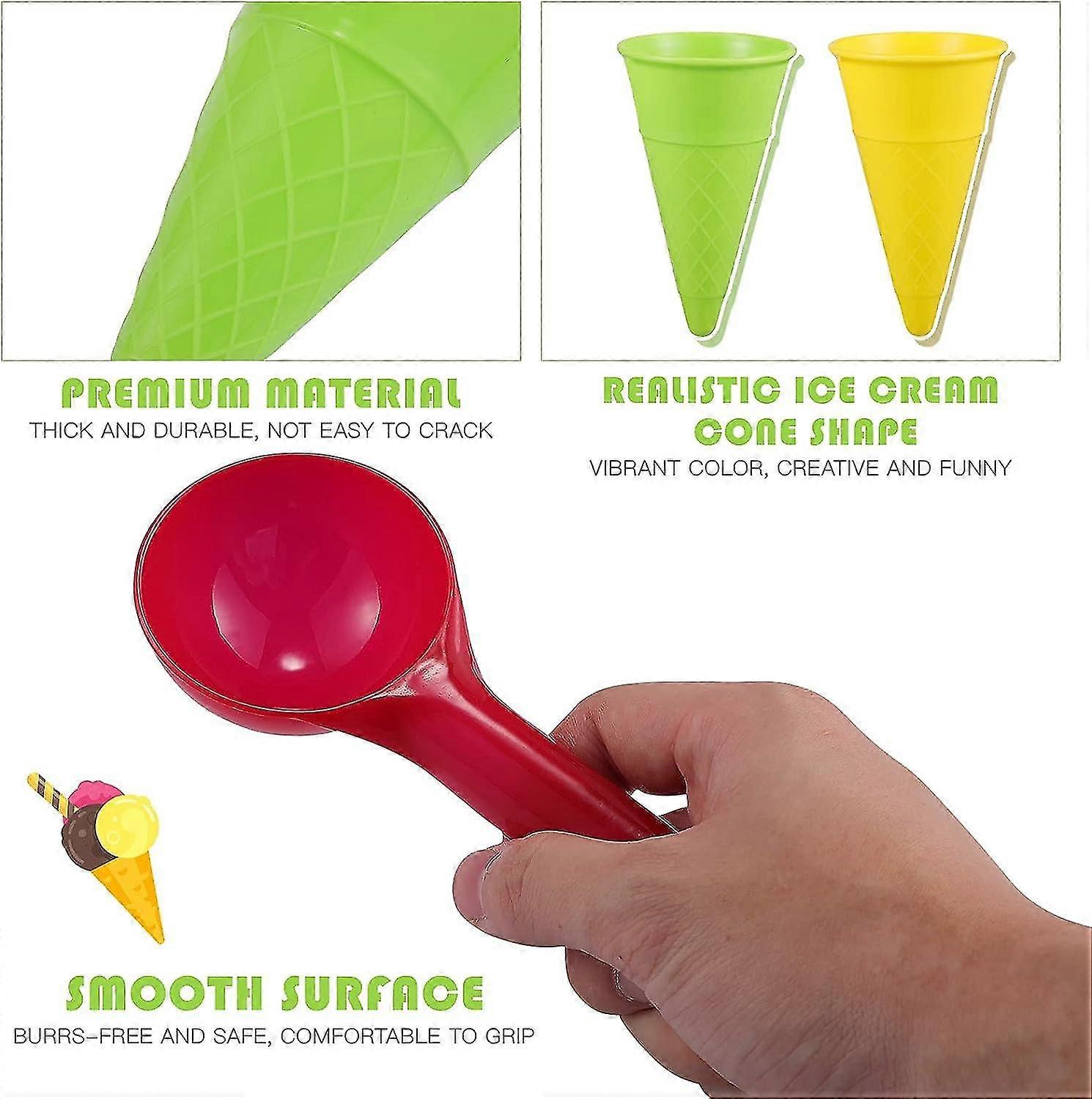 Kids 10 Pieces Kids Ice Cream Sand Set Beach Ice Cream Cone Scoop Model ...
