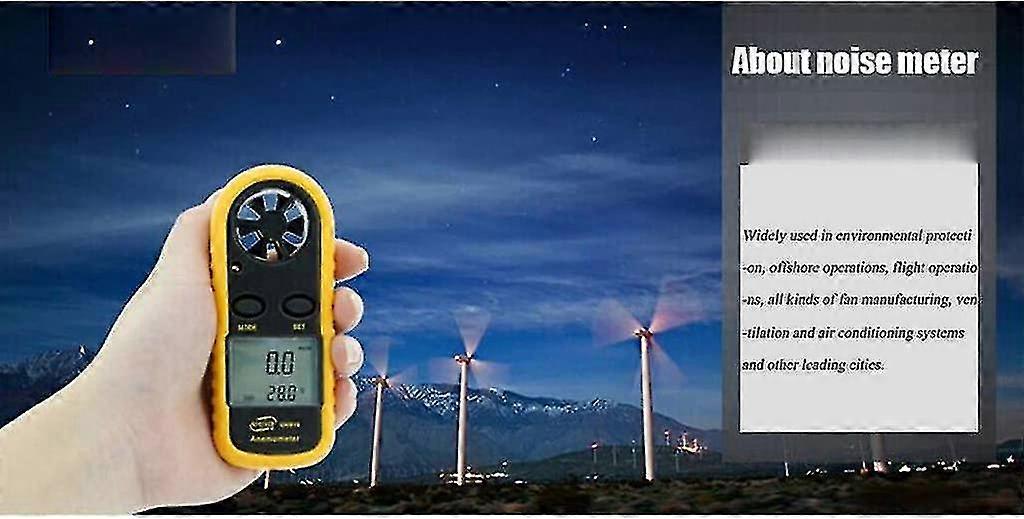 Digital Anemometer Anemometer With Backlit Lcd Display, Measures Air ...
