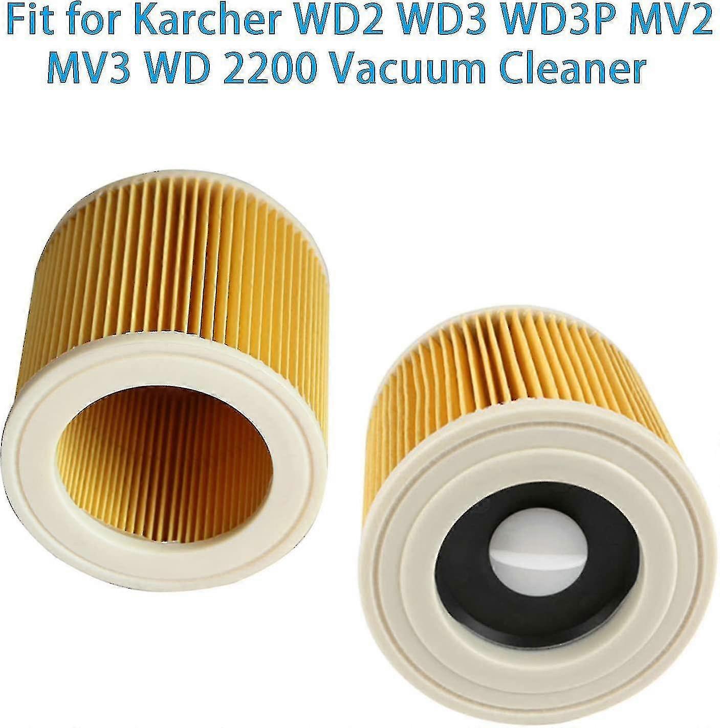 2 Pack Filter Replacement Parts For Karcher Wd2 Wd3 Wd3p Mv2 Mv3 Wd ...