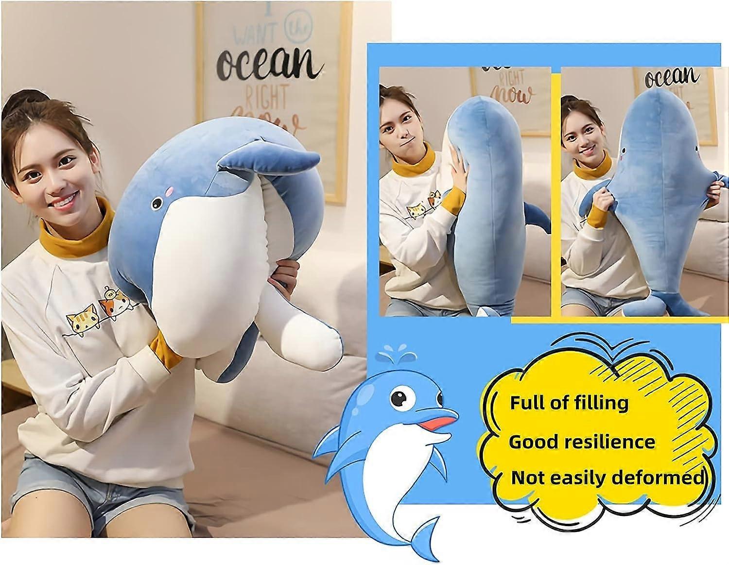 Blue whale stuffed animal, large stuffed animal, cute whale plush toy ...