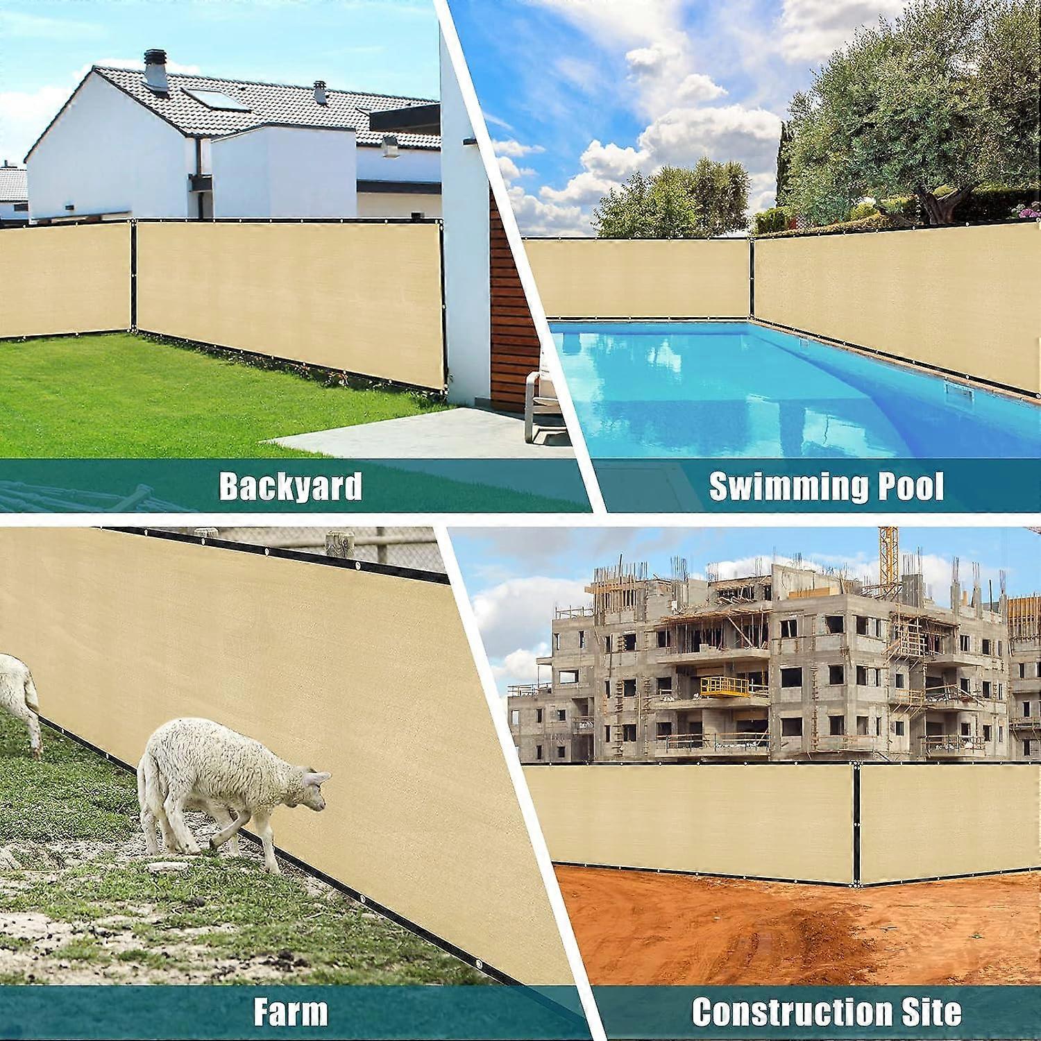 (1*3m),beigeGarden Privacy Screen Fence Sand Blackout Privacy Screen ...