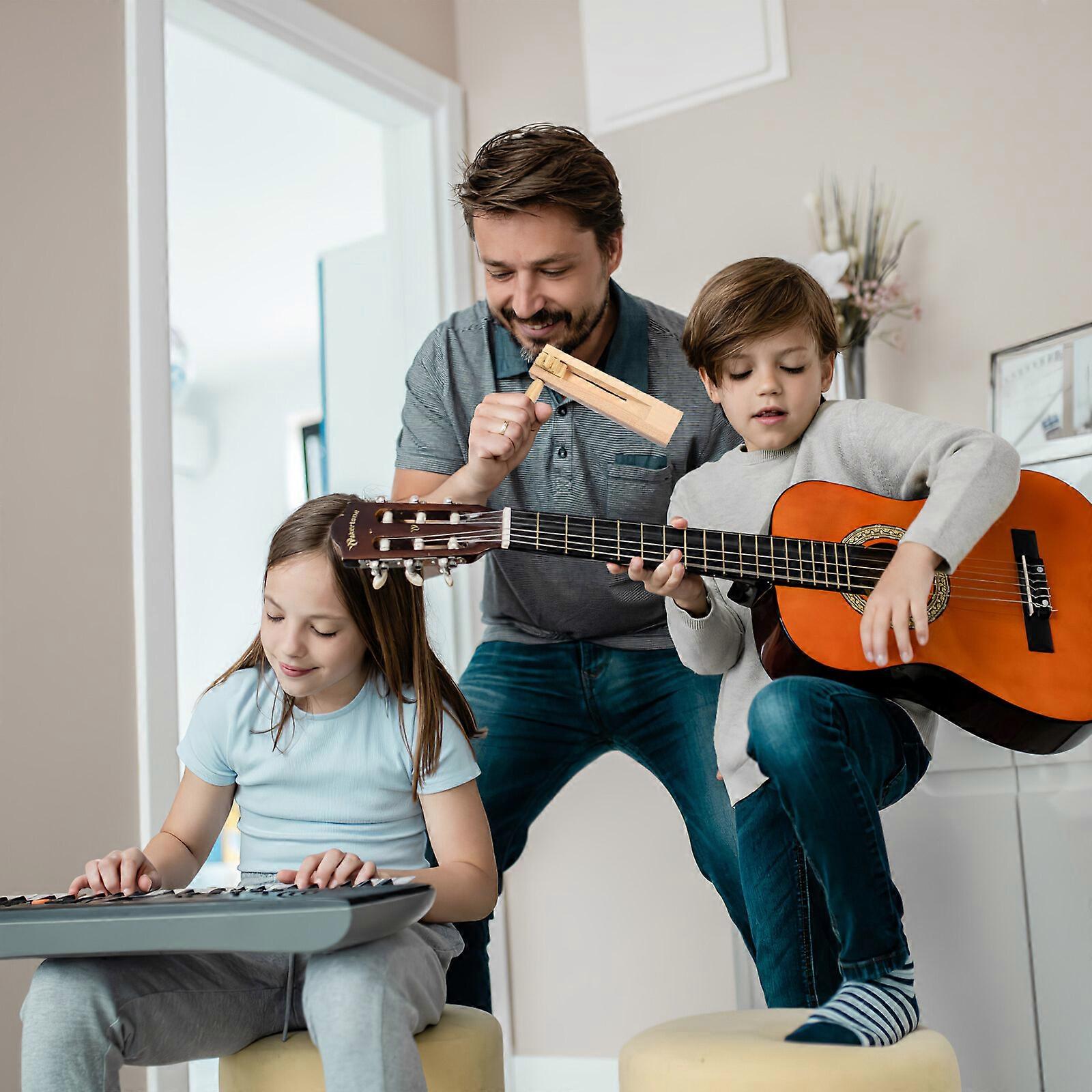 2Pcs Wooden Ratchet Noise Maker Educational Toy Traditional Matraca for ...