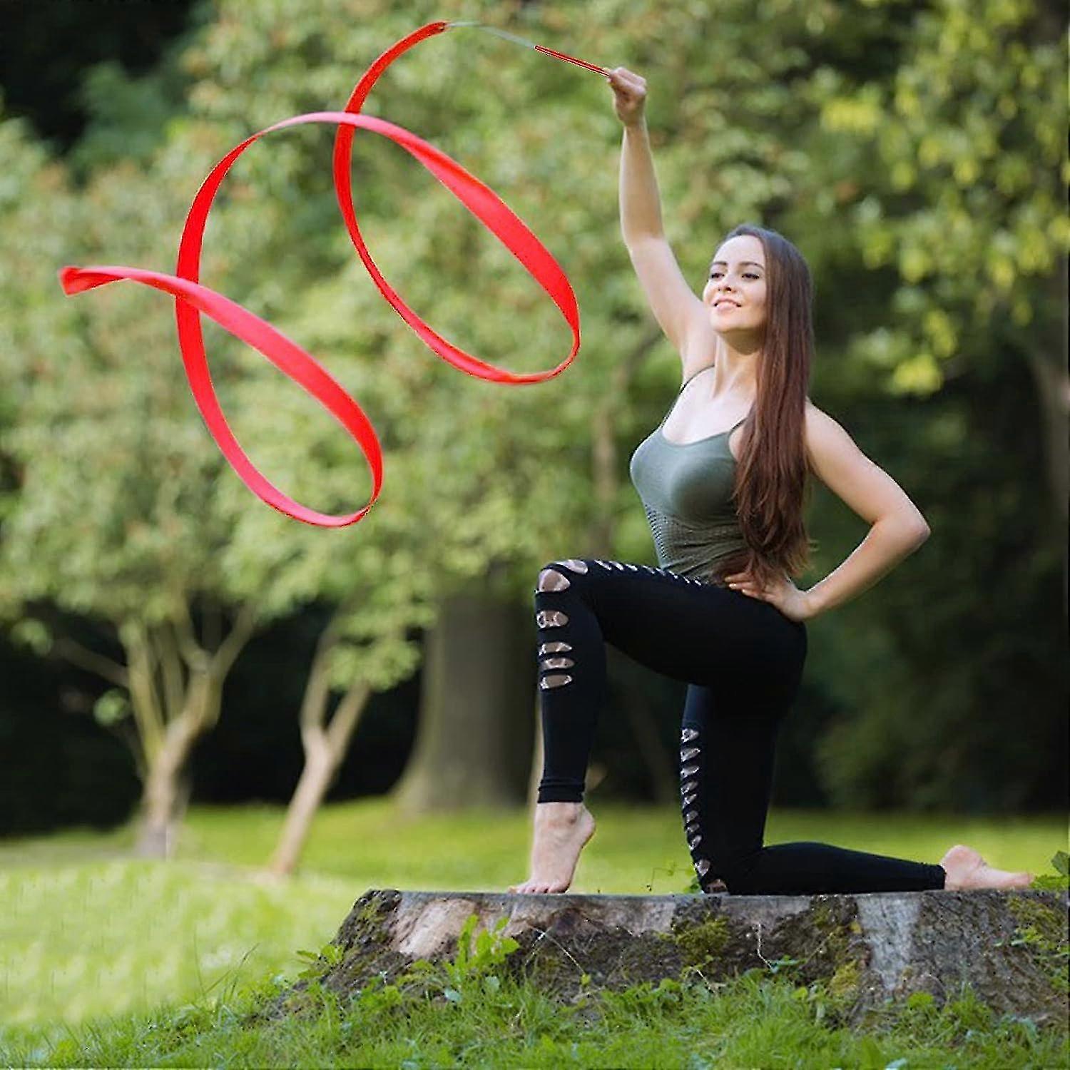 10 Packs Dance Ribbons Streamers, Colorful Gymnastic Dance Ribbons ...