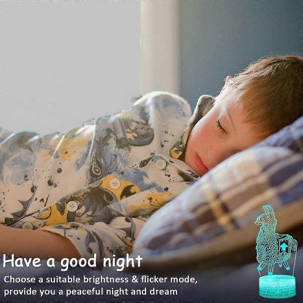 Llama Night Lights Fortress Battleroyale 3D Optical Illusion LED Lamps ...