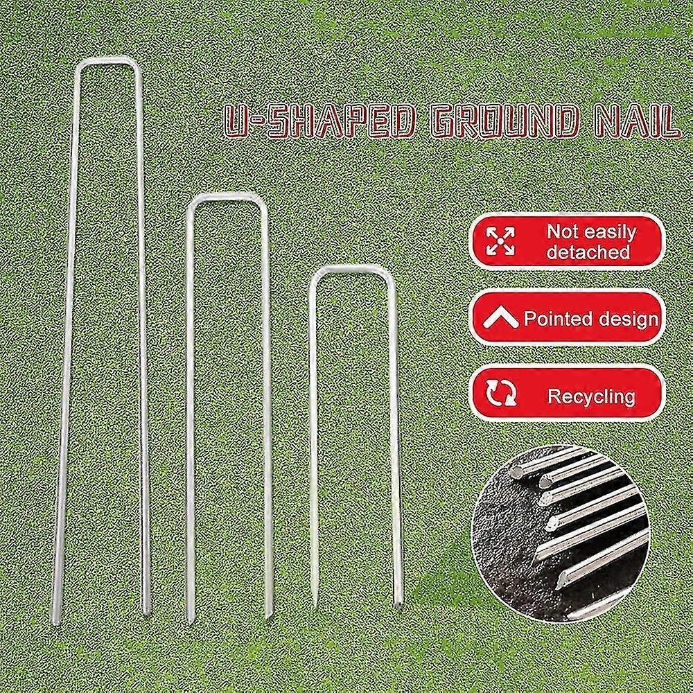 Galvanized Iron U-shaped Garden Stake Beveled Cut End Design Garden ...