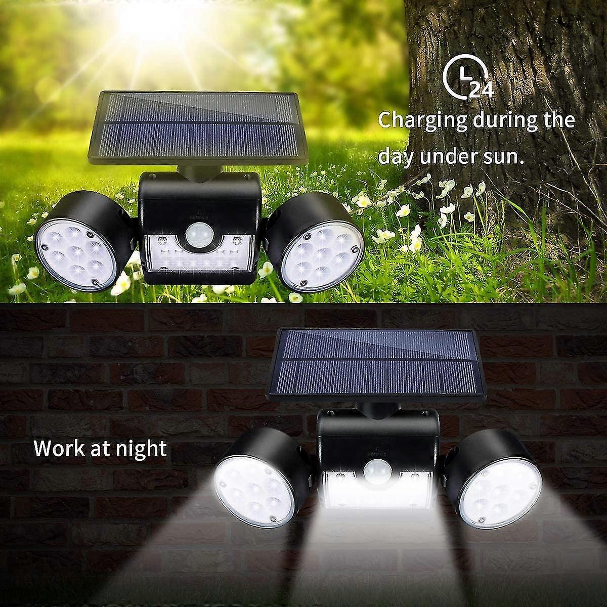 Outdoor Solar Lamp, Outdoor Solar Wall Lights With 30 Waterproof Double ...