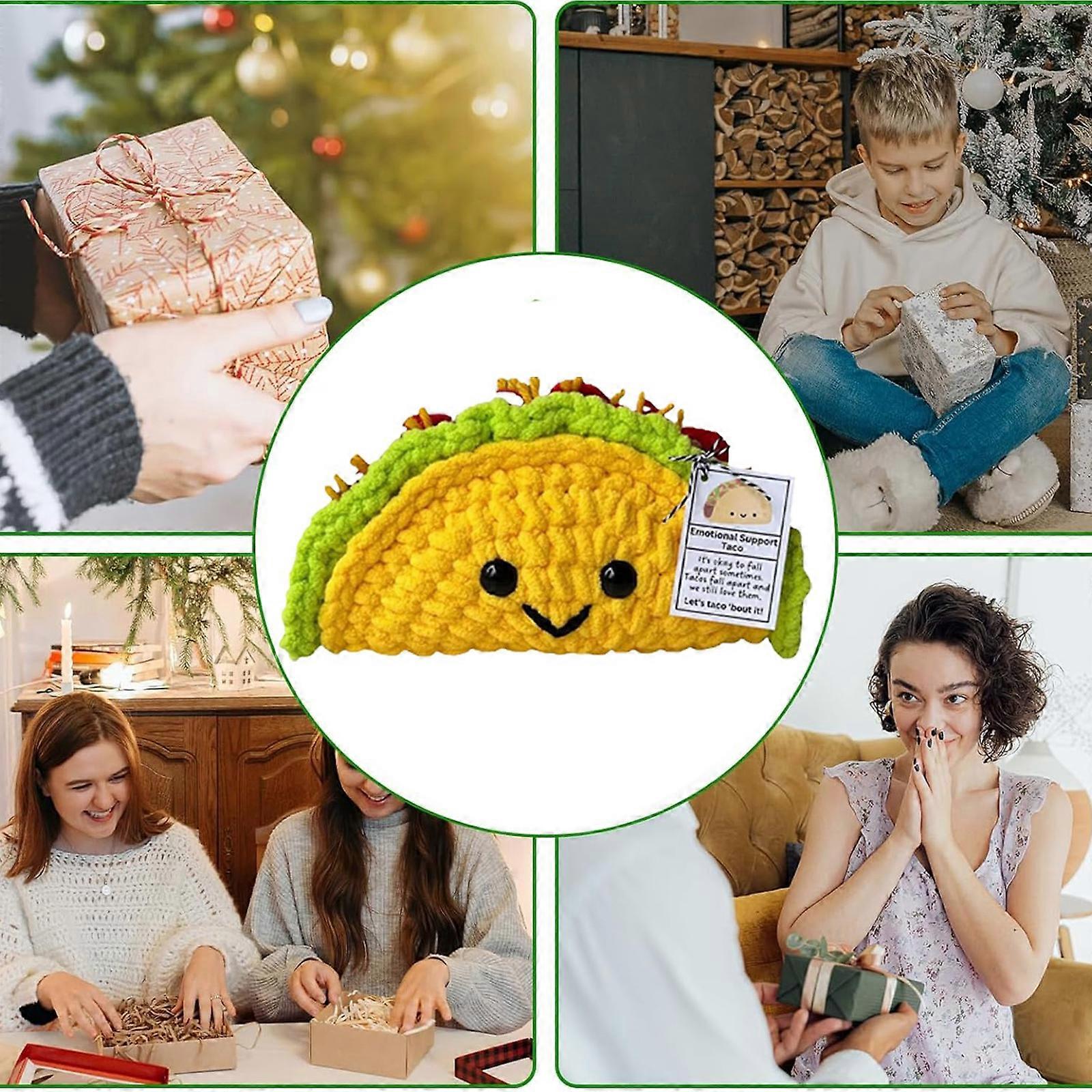 Emotional Support Taco, Handmade Emotional Support Plush with Positive ...