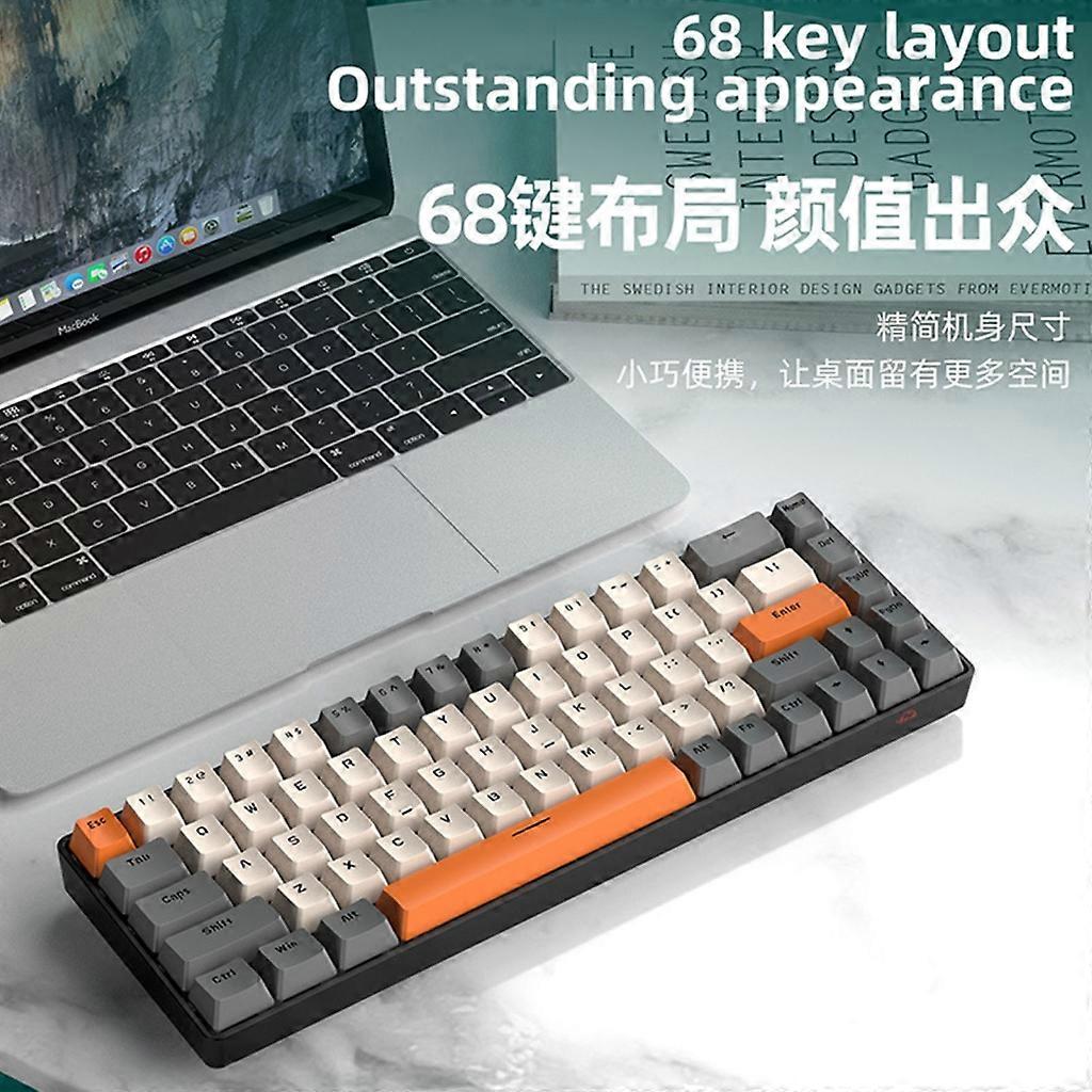 68 Keys Mechanical Keyboard Blue/ Red Switch RGB Backlit Two-Color ...