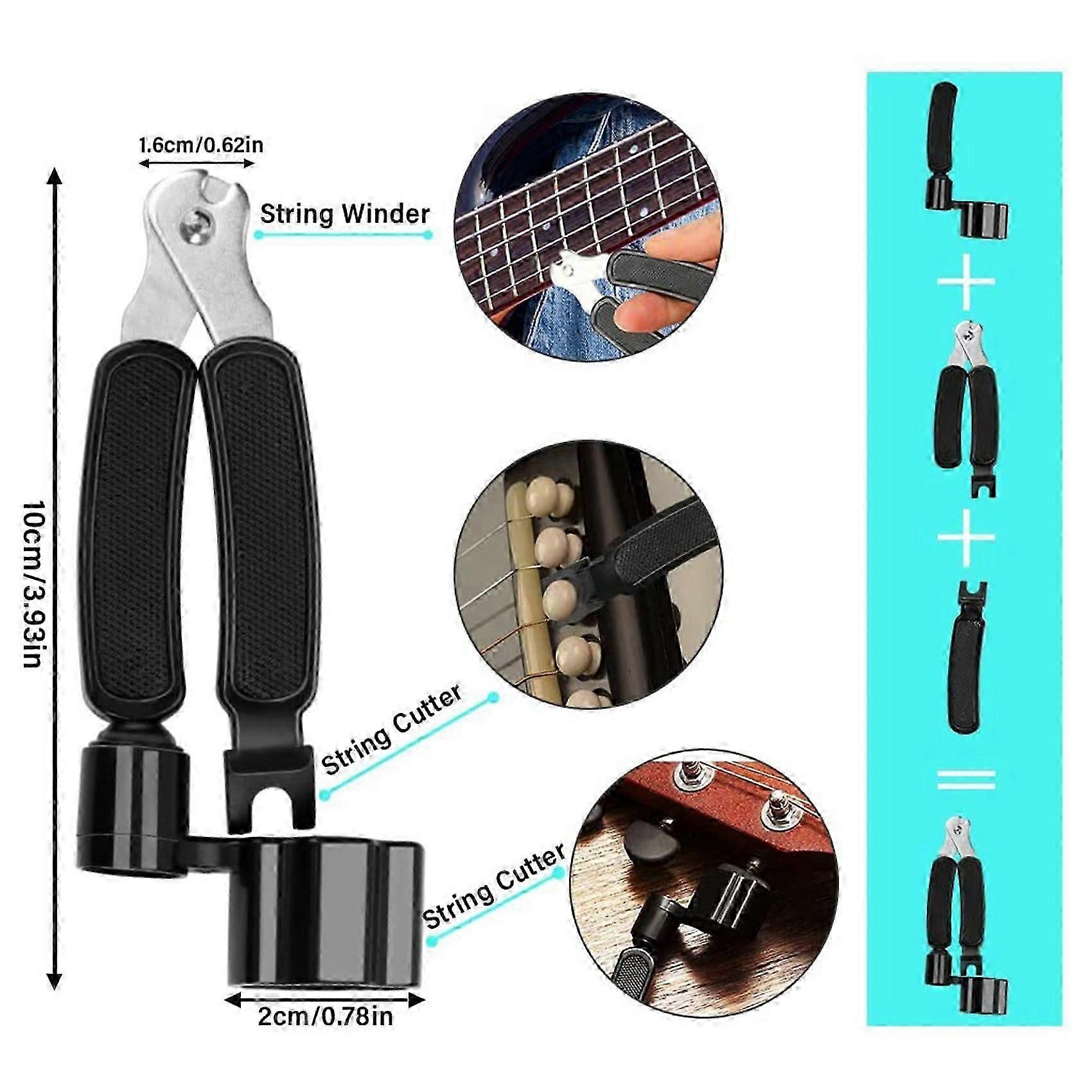 65 PCS Guitar Accessories Kit with Guitar Strings, Tuner, Capo, Picks ...