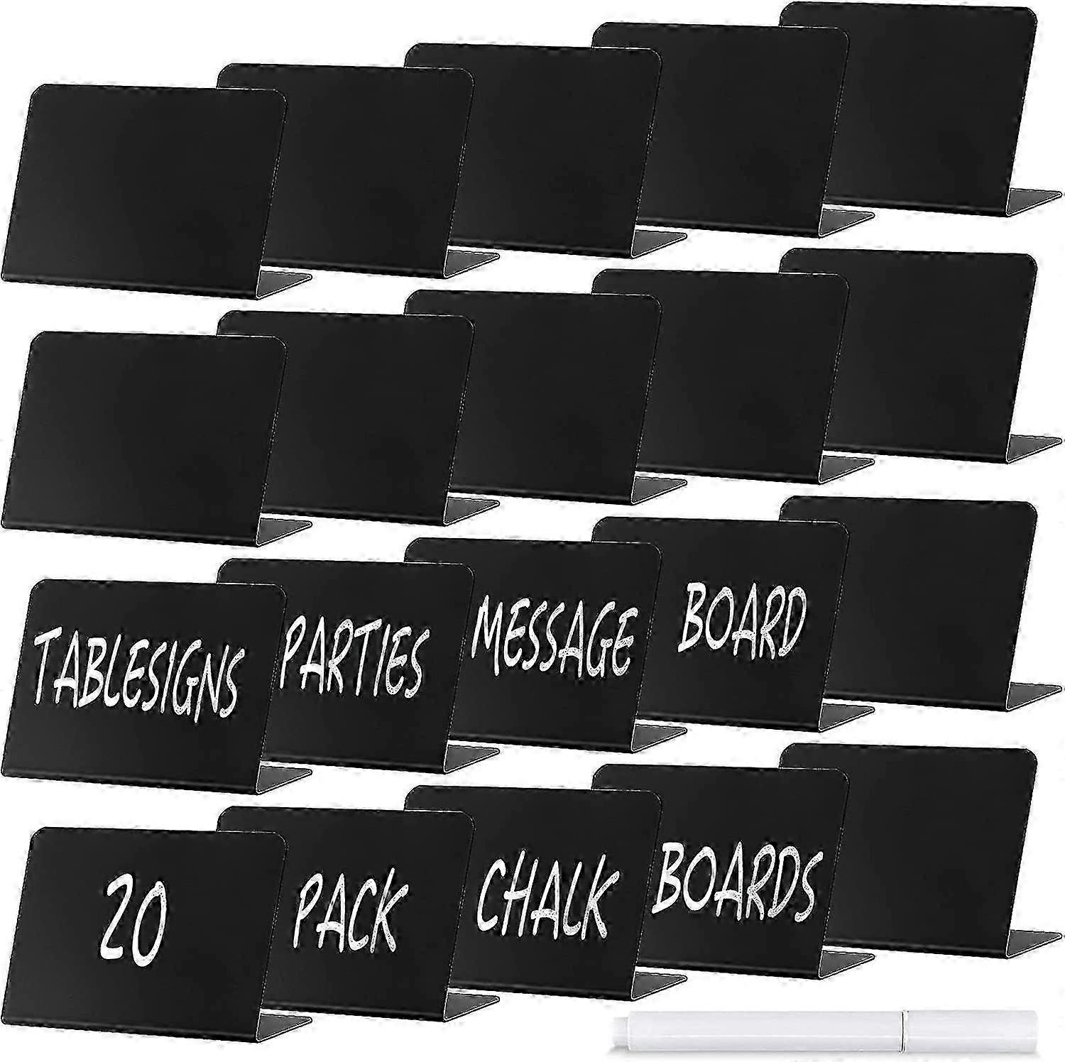 20 Pack Mini Chalkboard Signs For Food, Tabletop Chalkboard Labels L ...