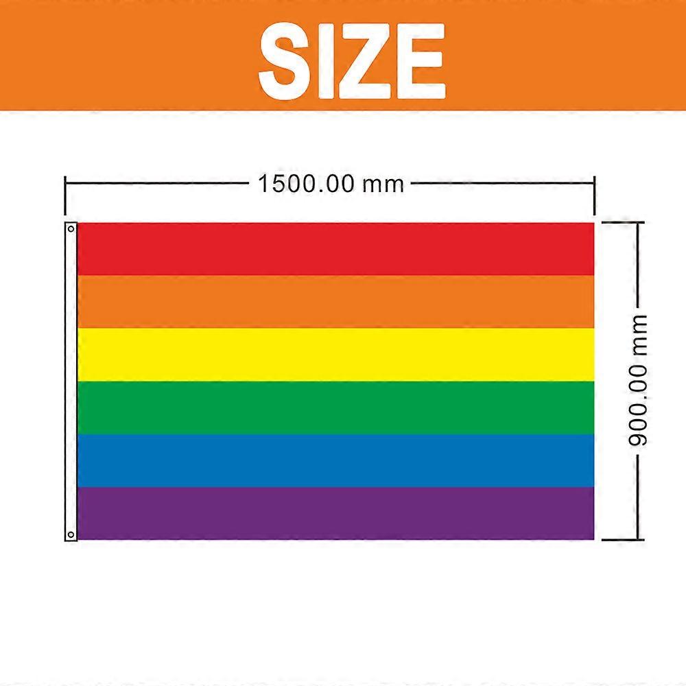 Rainbow Pride Flag 3x5 Feet Outdoor-LGBTQ Flags Pride Flag Sewn Stripes ...