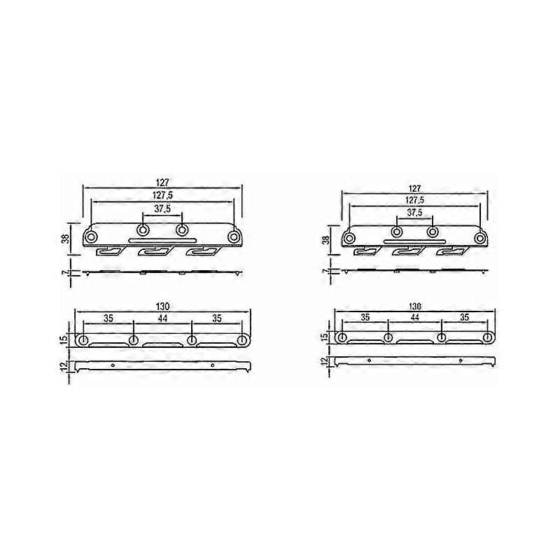 Kit of assembly fittings for a bed fixing the sides to the headboard ...