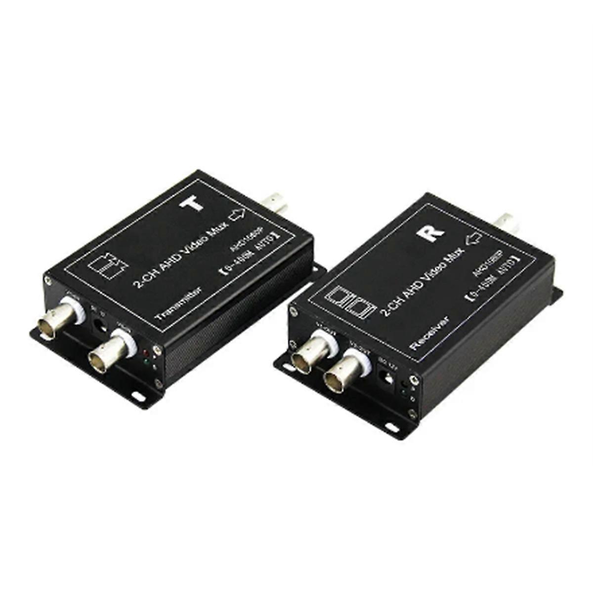 2CHs HD AHD Coaxial Multiplexer Expander 1 Line Transmits 2 Channel ...