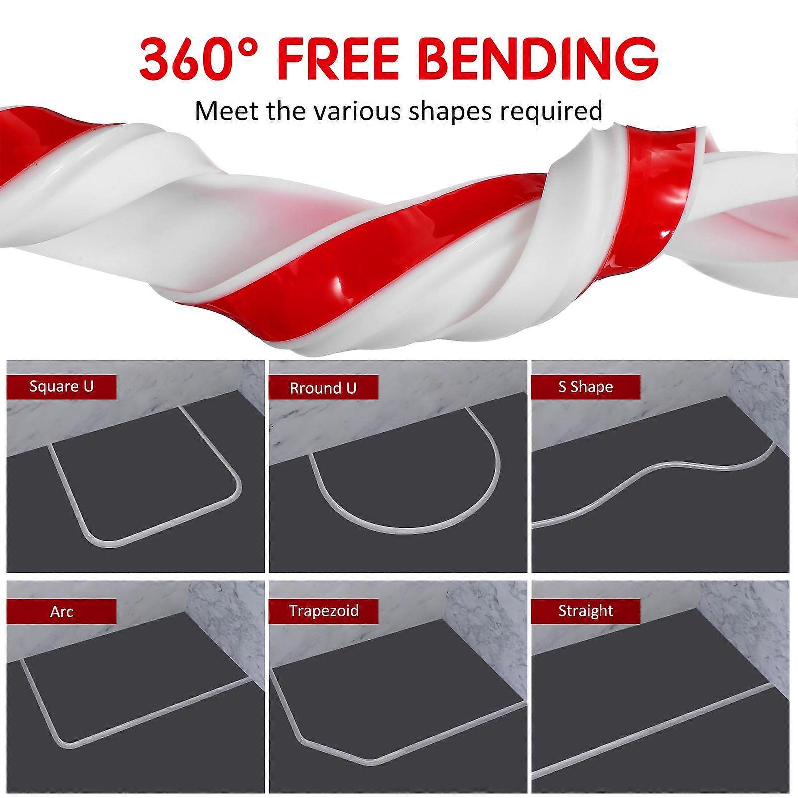 Shower Threshold Water Barrier Silicone Rubber Shower Water Blocker ...