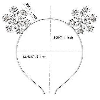 Christmas Snowflake Headbands 5Pcs White for Christmas Holiday Headband ...