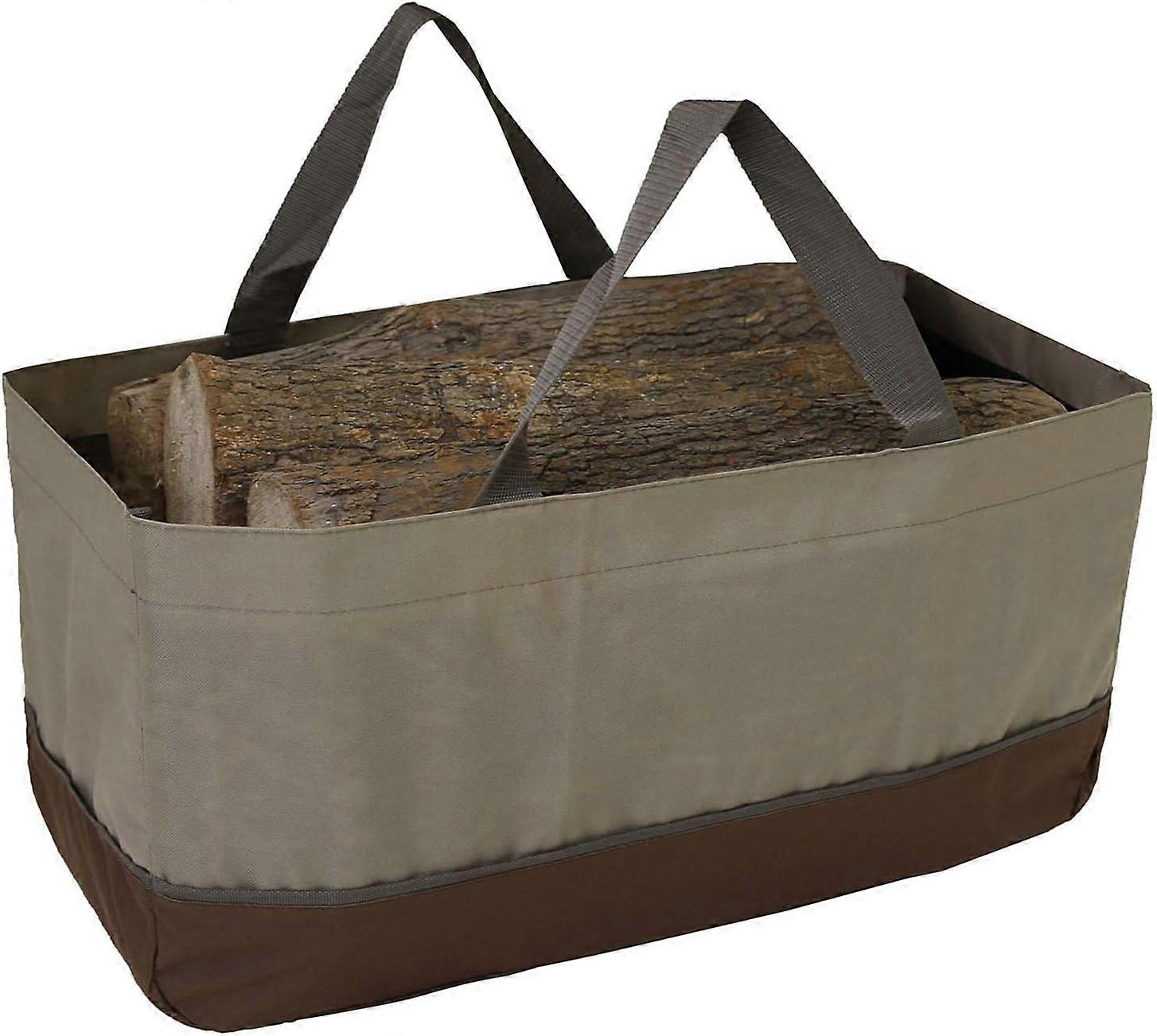 Firewood Carrier Heavy Duty Canvas Log Tote with Handles for Fireplace ...