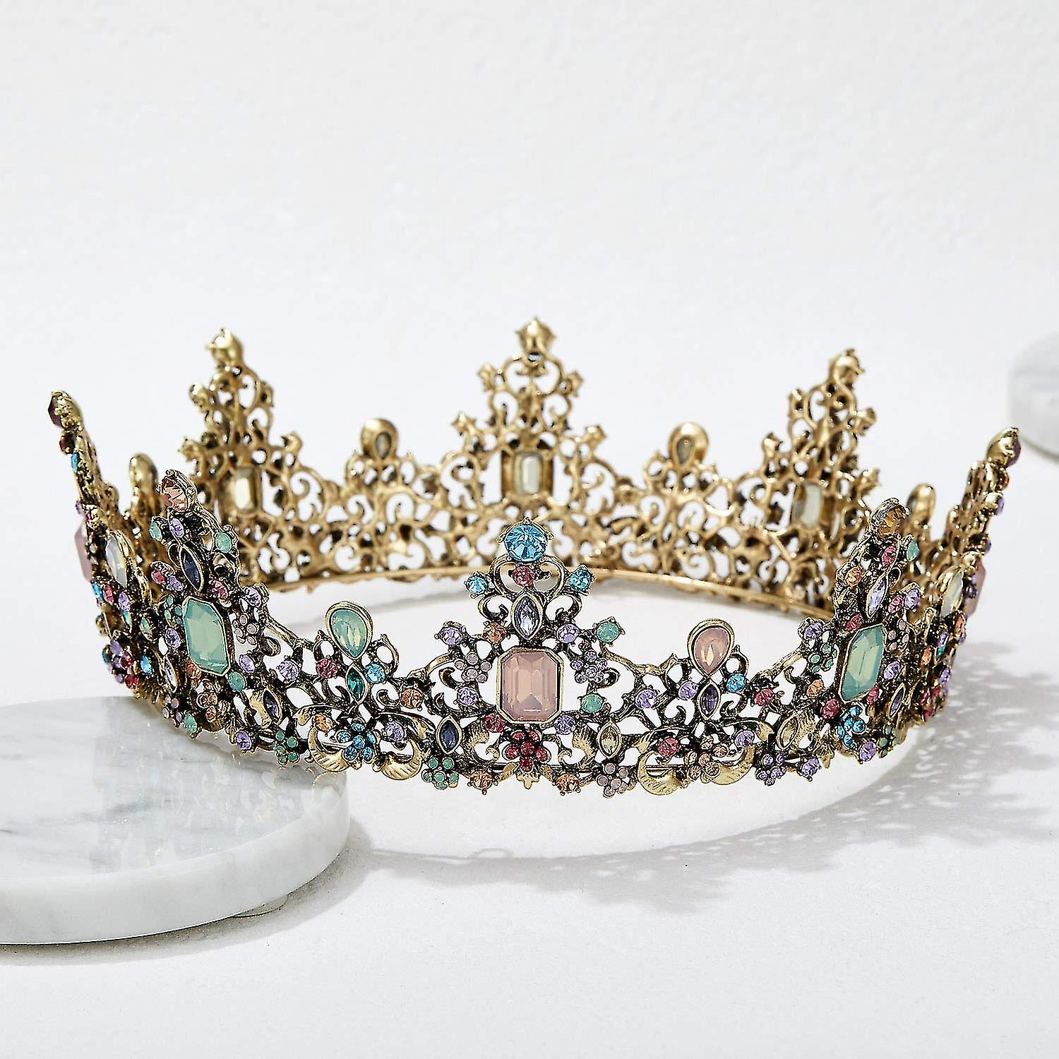 Jeweled Baroque Queen Crown - Rhinestone Wedding Crowns And Tiaras For ...