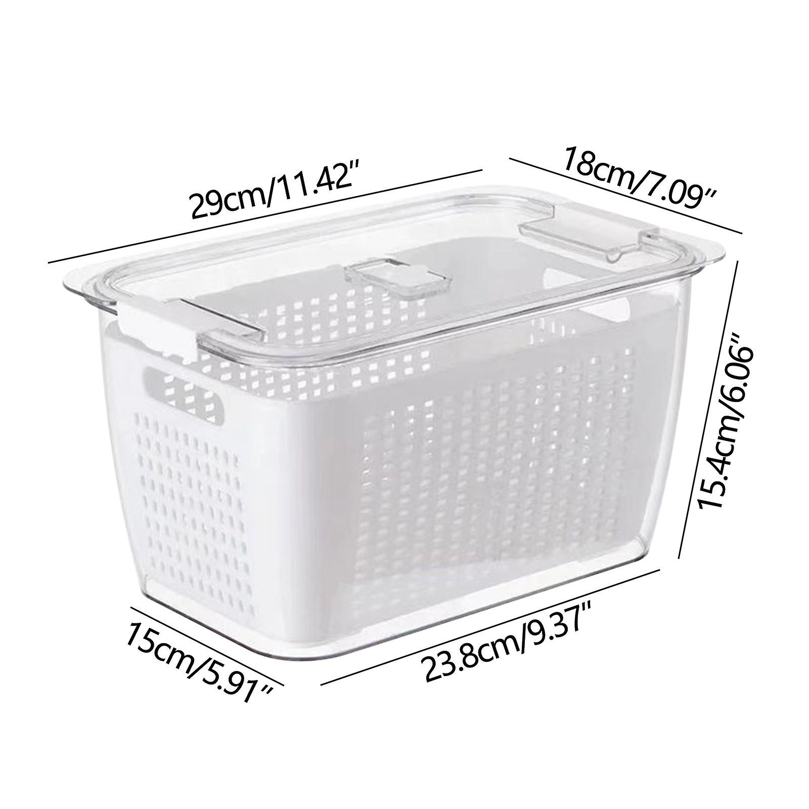 Fruit Vegetable Storage Containers For Fridge Draining Fresh Containers ...