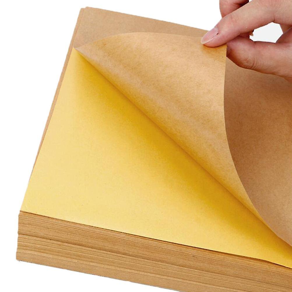 50 Sheet A4 Brown Kraft Sticker Paper Sheet Self Adhesive Label Inkjet ...