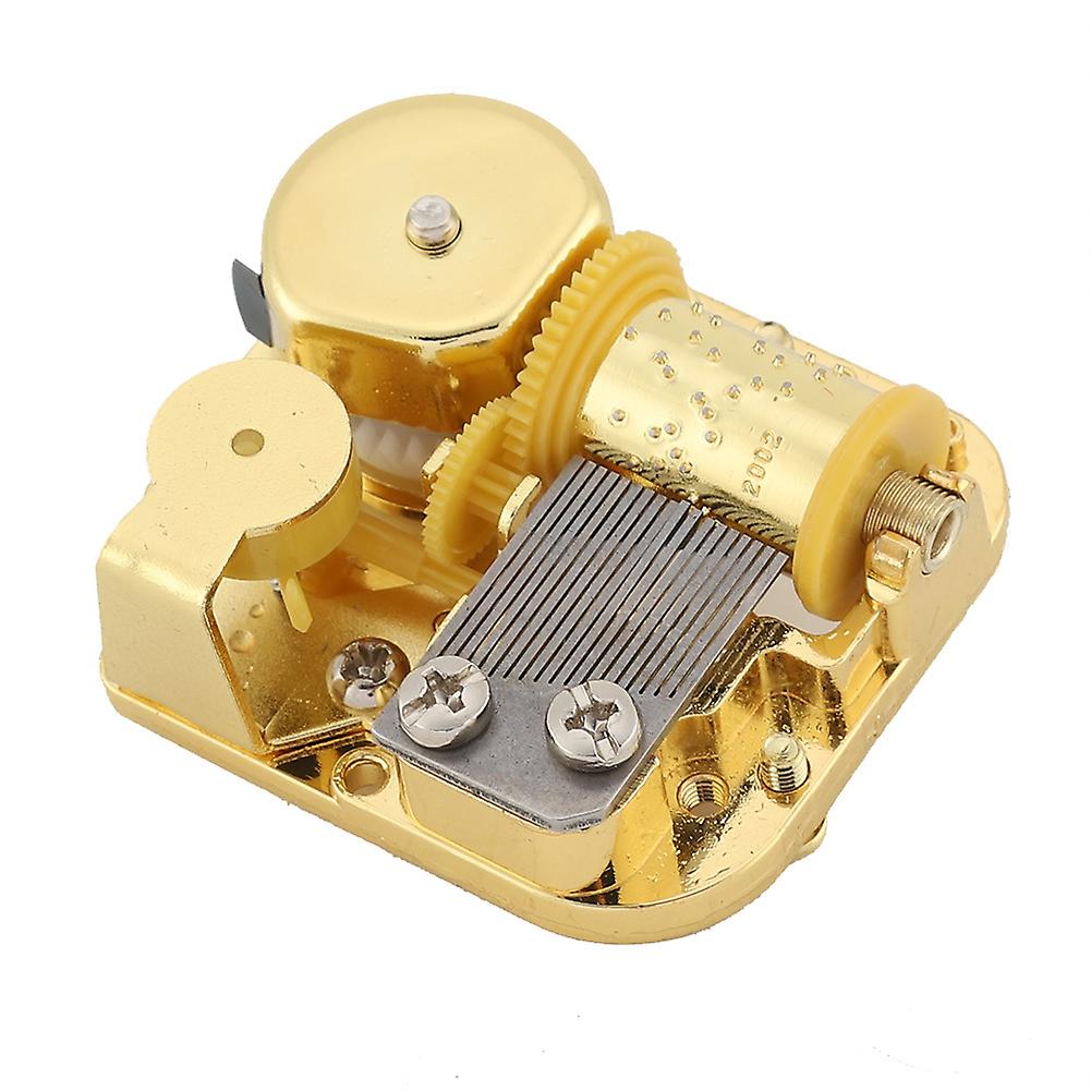 12-Key Gold Plated Music Box Movement with Screw and Key - DIY Music ...
