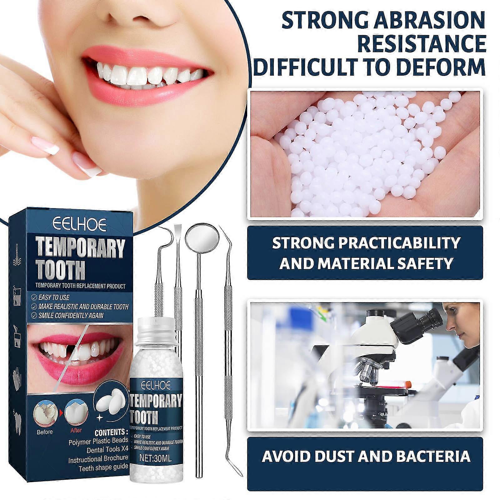 Moldable Tooth Filling False Teeth Temporary Repair Kit Solid Glue ...