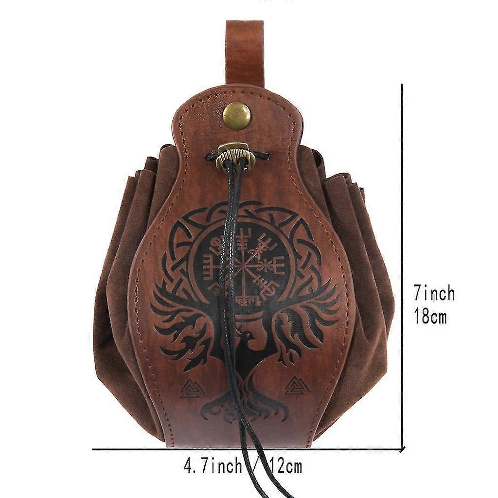 Pu Leather Drawstring Dnd-dice Bag, Rpg-dice Pouch Bag, Foldable Tray ...