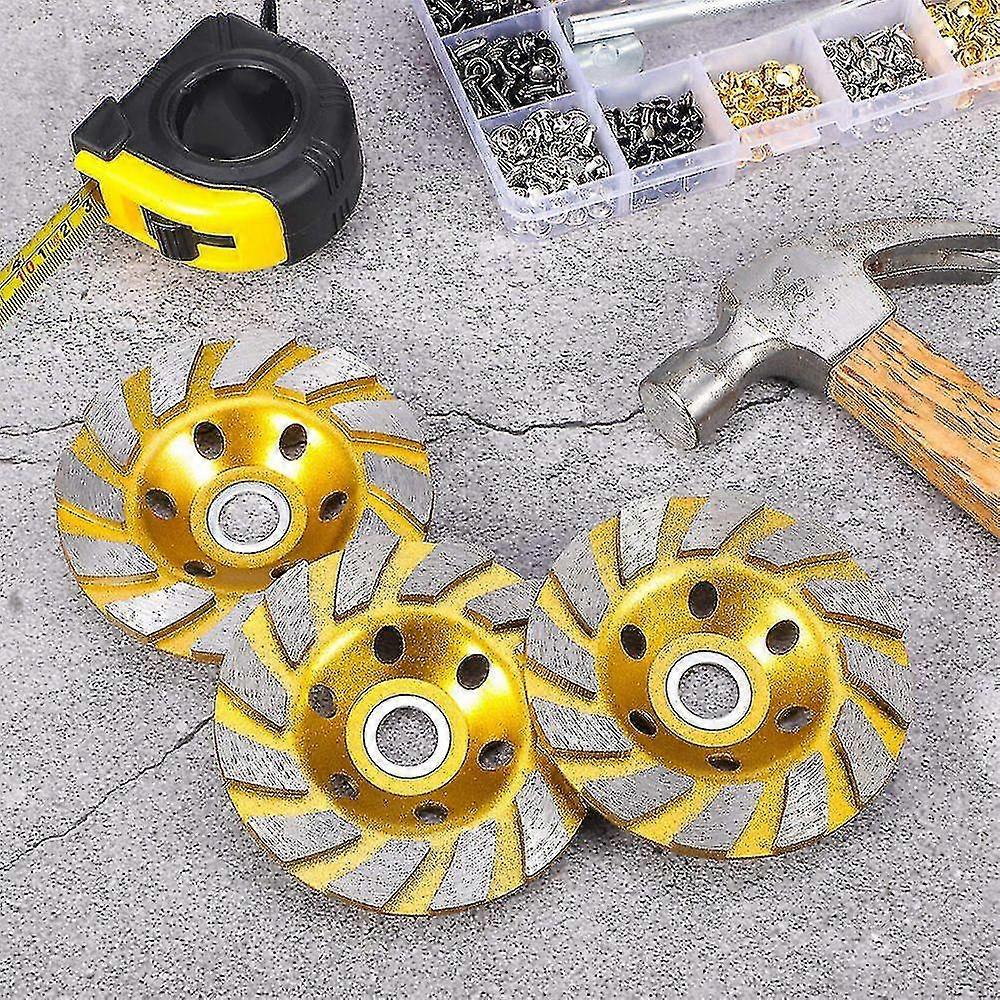 3 Pcs Turbo Diamond Grinding Cup Wheel - High Performance Concrete ...