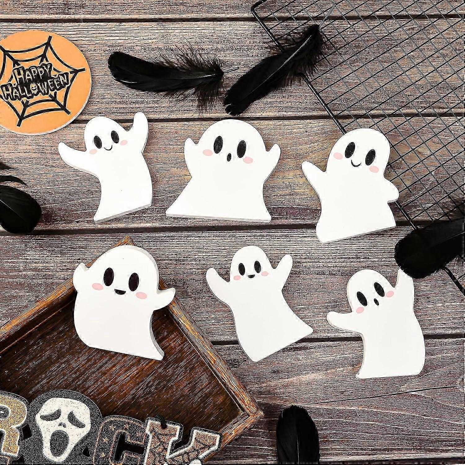 Cute Ghost Halloween Decorations Indoor, 6Pcs Halloween Spooky ...
