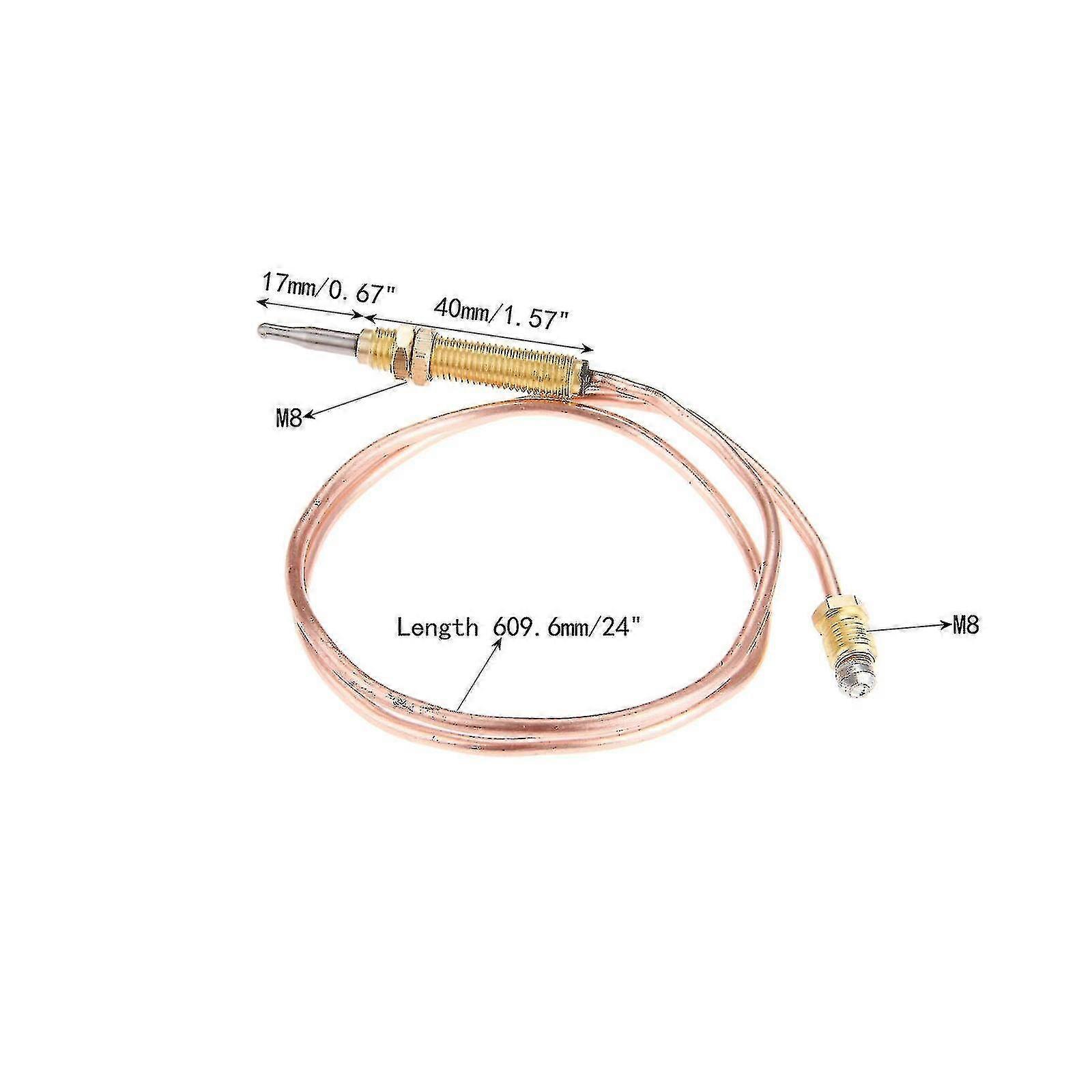 2024 Universal Gas Termoelement 600mm M8 * 1 Huvudgänga Med / 2 Muttrar ...