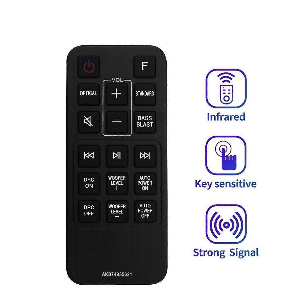 Replace AKB74935621 Remote Control for LG Sound Bar SJ2 SJ2.AEUSLLK SJ2.DEUSLLK | Fruugo UK