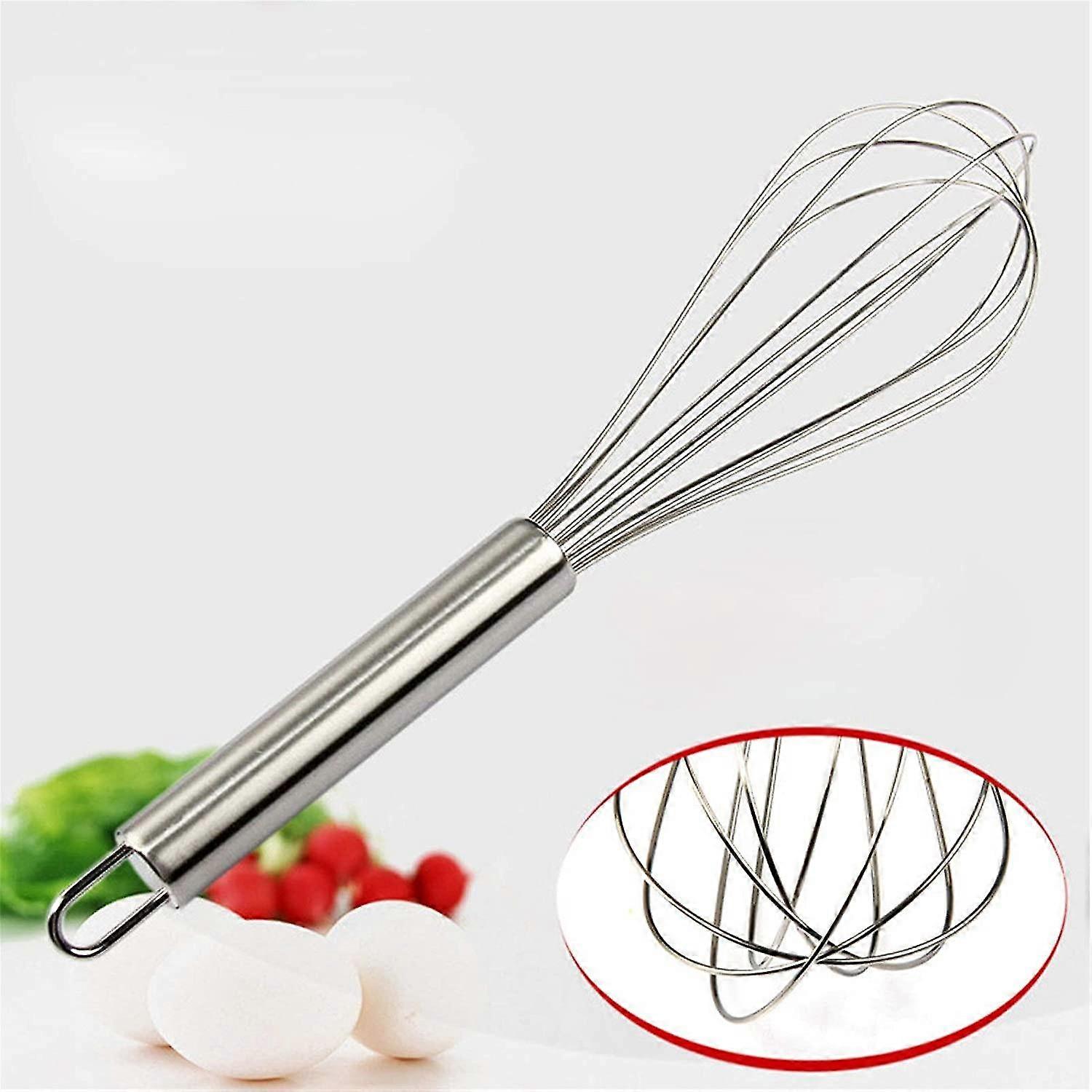 Whisk Egg Whisk Stainless Steel Whisk Mixer Pillow Milk Whisk Kitchen Cooking Tools Home Kitchen ...