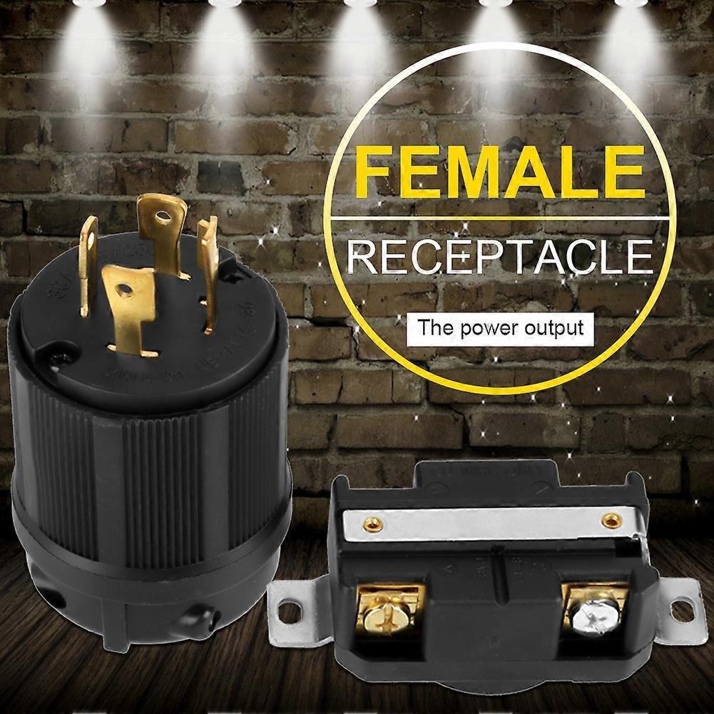 NEMA L14-30 4 Pin Generator RV AC Plug & Socket Male/Female Receptacle ...