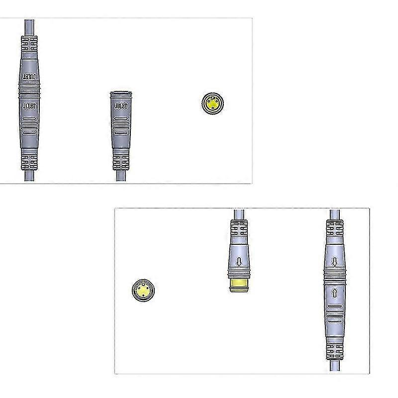 Electric Bicycle Extension Cable 3 Pin Male To Female Waterproof Cable ...