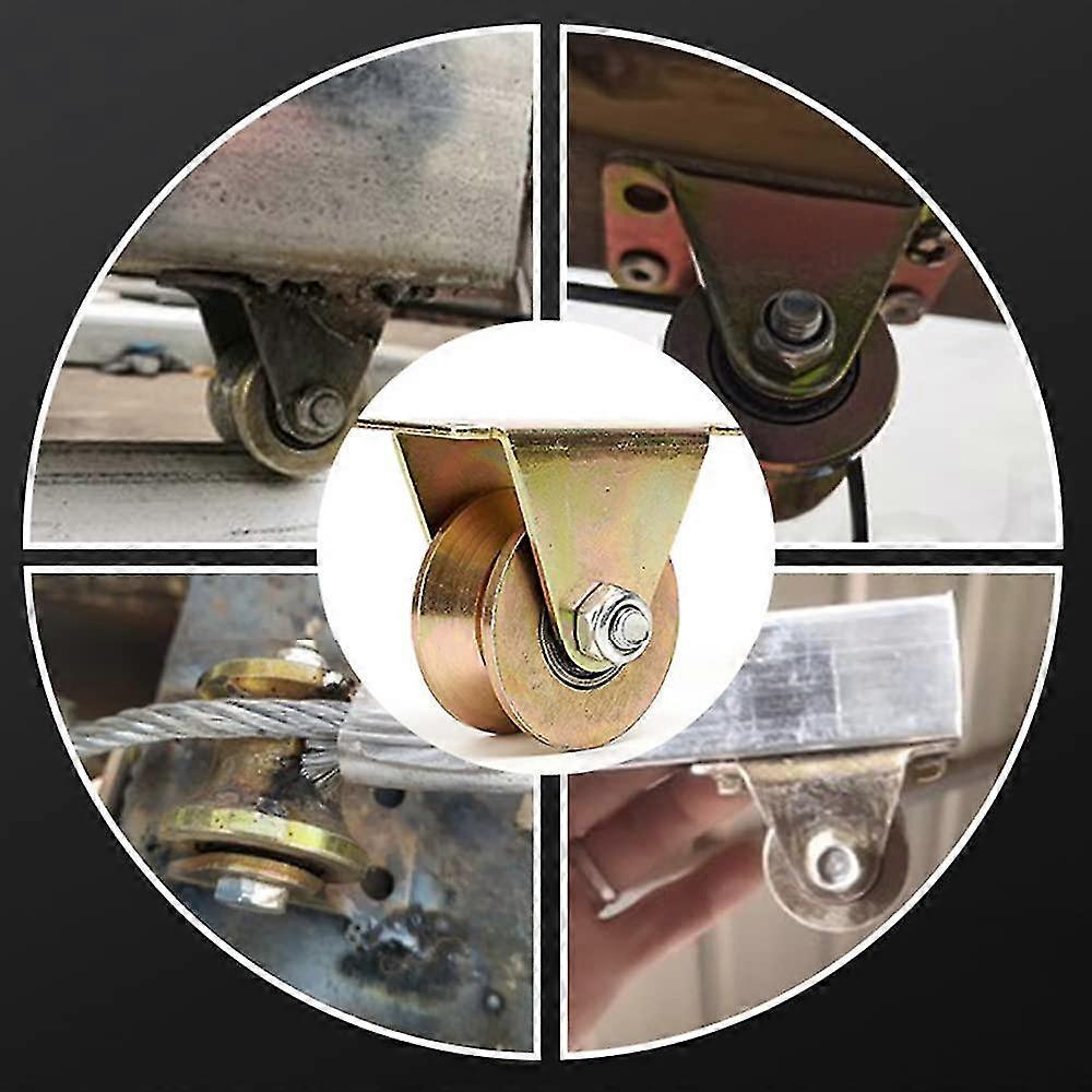 Lifting Pulley Pulley, 4 Pcs V-groove Wheel, For Sliding Gate ...