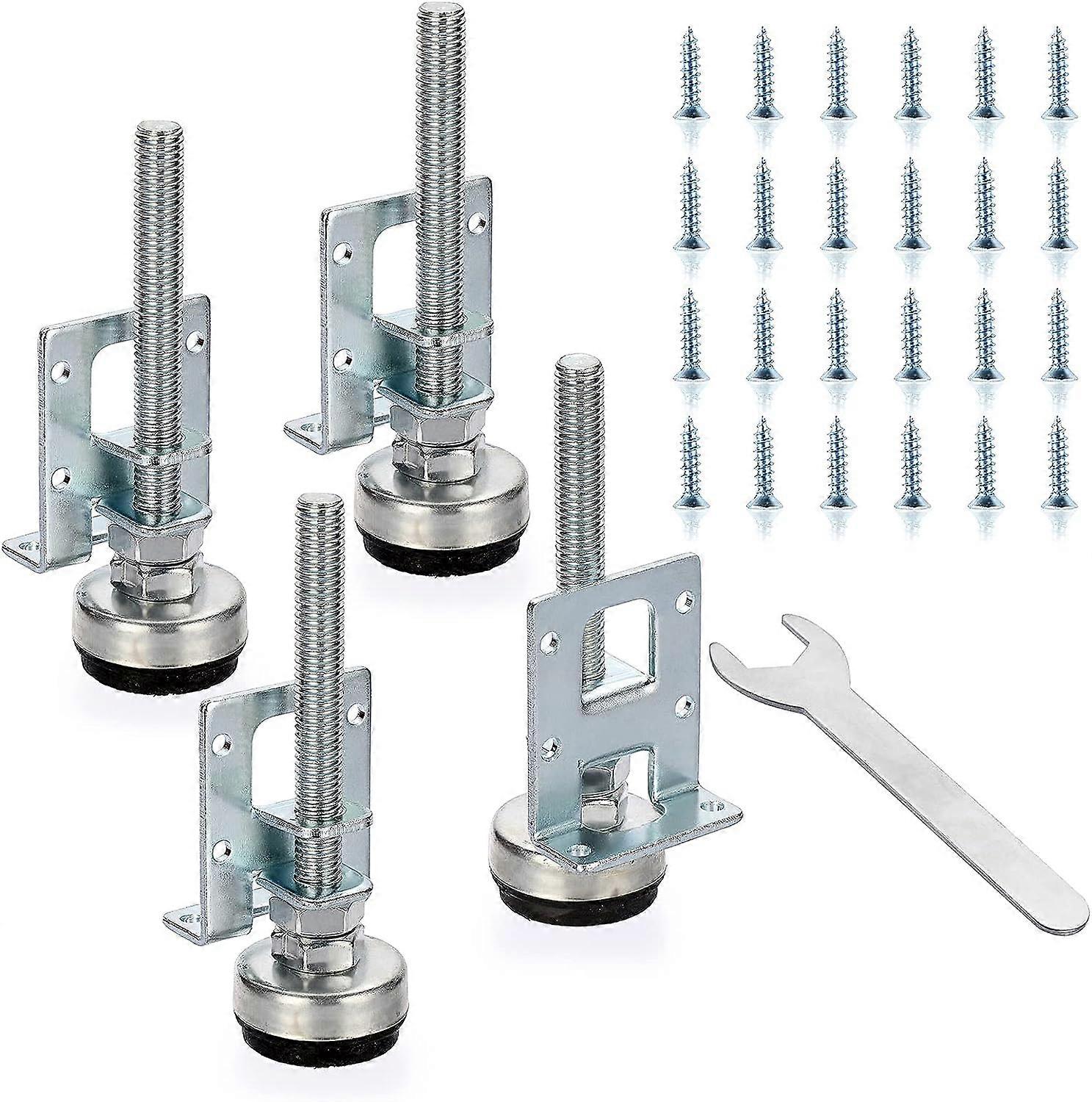 4 Packs Heavy Duty Adjustable Furniture Leveling Feets L Shaped ...