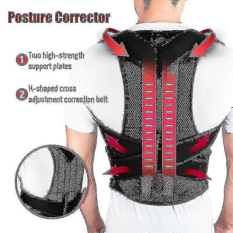 Adjustable Posture Corrector Back Support Shoulder Back Brace Posture ...