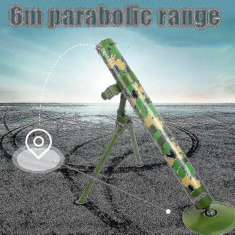 Foam Mortar Launcher With Target Board & 3 X Soft Simulation Rocket For ...