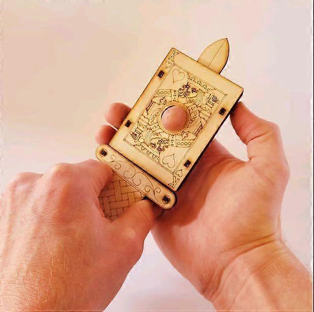 Handcrafted Wooden DIY Magic Set, Magic Pencil Box, Key Through Coin ...