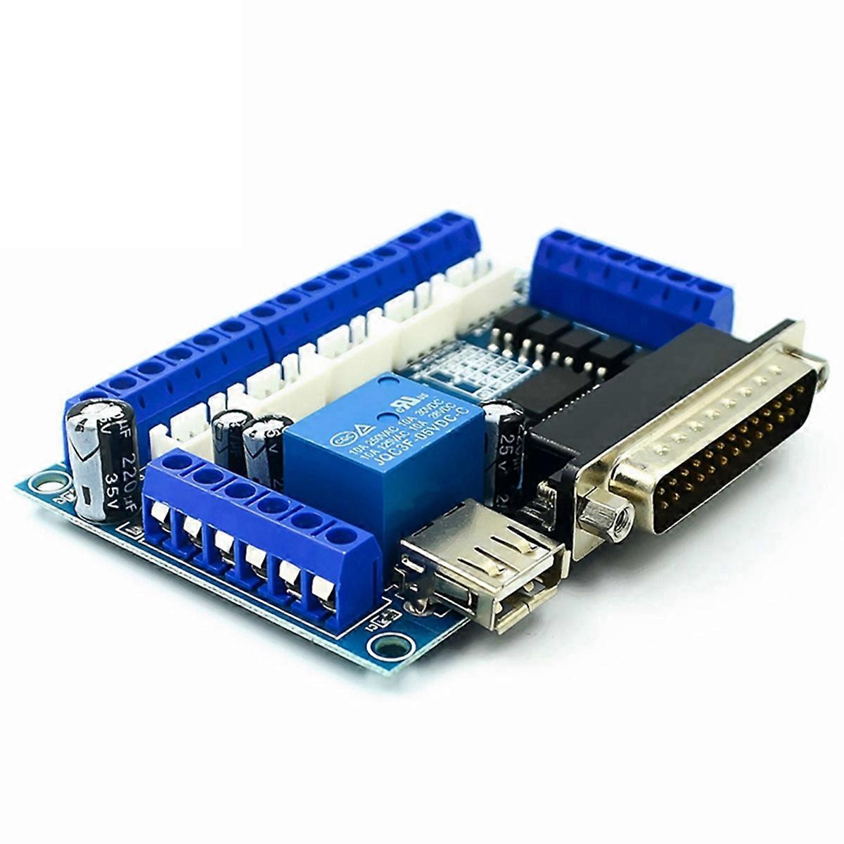 MACH3 Interface Board CNC 5 Axis with Optocoupler Adapter Stepper Motor ...