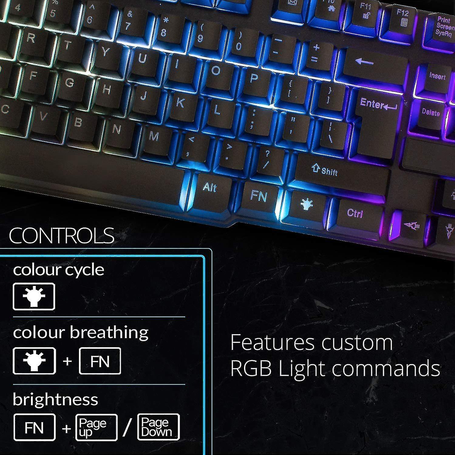 Gaming Keyboard Chronus, Usb Rgb Wired Rainbow Keyboard, Speciellt ...