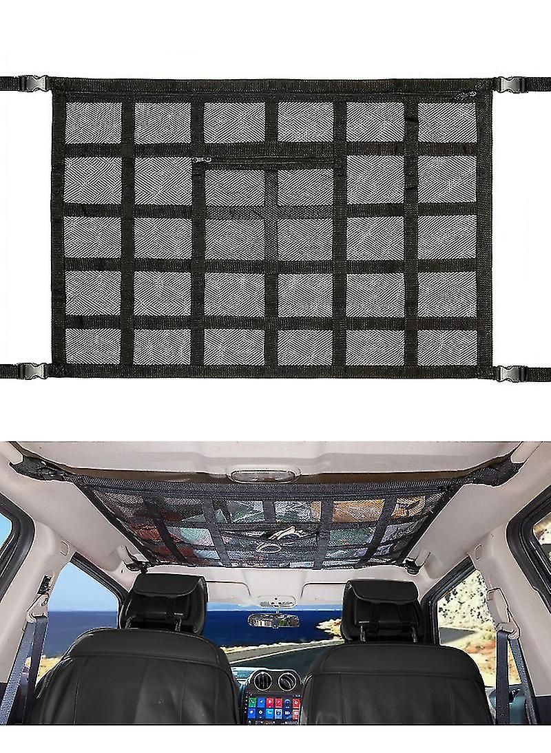 Car Roof Luggage Net Bag,overhead Organizer For Long Drives,hanging ...