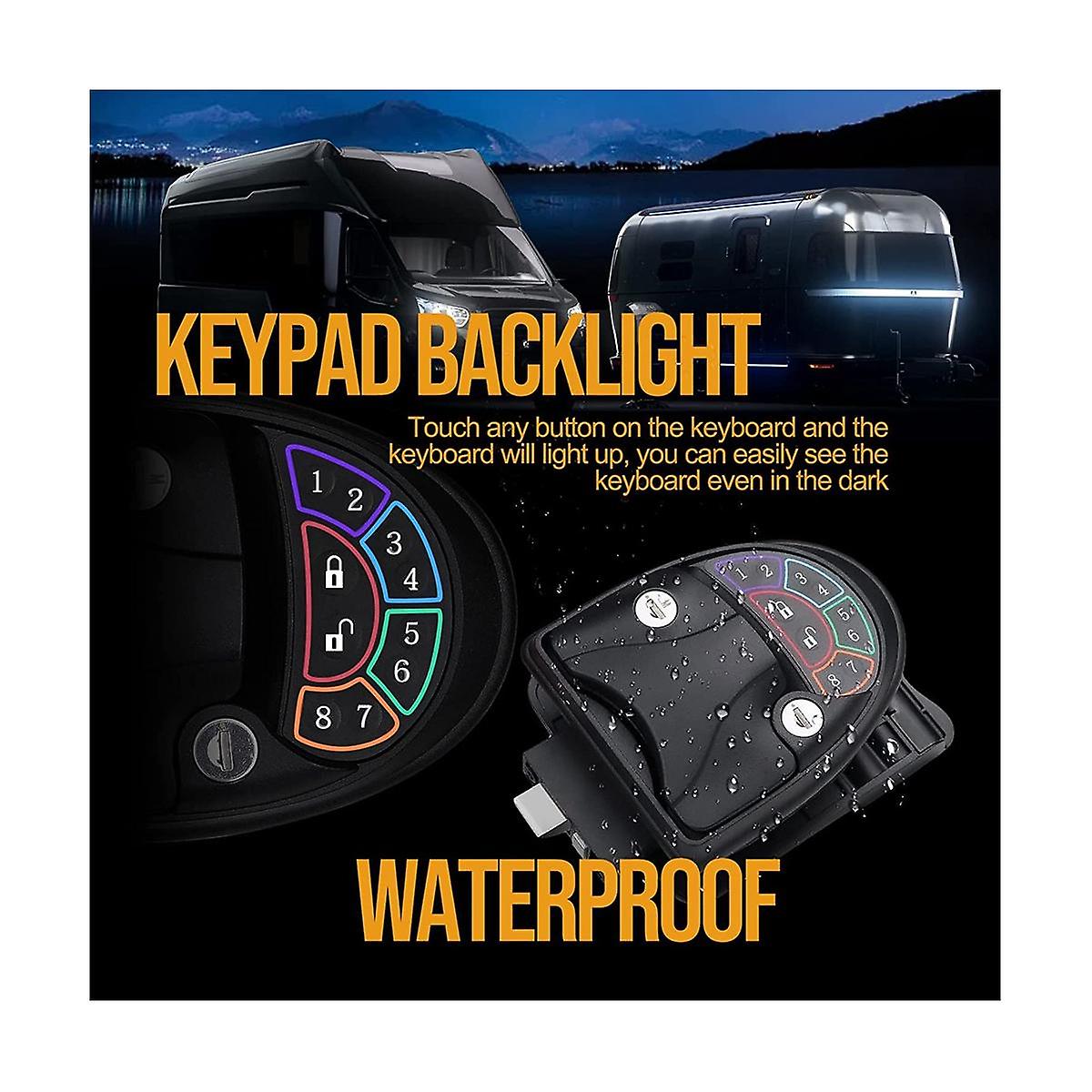 Upgraded RV Door Lock Keyless Entry, RV Lock with Key and Remote for ...