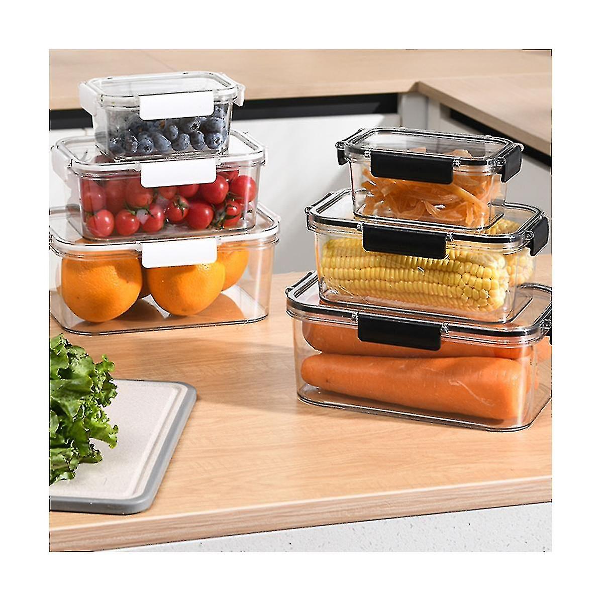 Refrigerator Food Storage Containers With Transparent Plastic Seal Tank ...